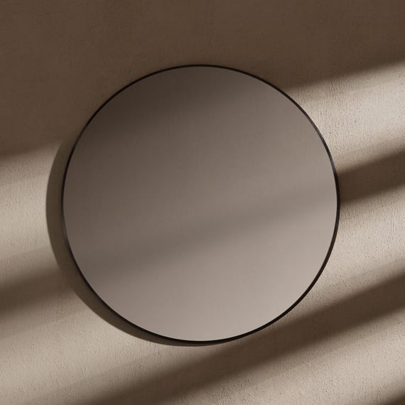 rivea Yara mirror Ø 60 cm with aluminium frame matt black - BR0113MI ...