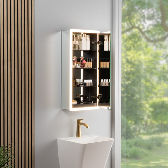 rivea Dia mirror cabinet W: 40 cm with 1 door, hinged right, with all ...