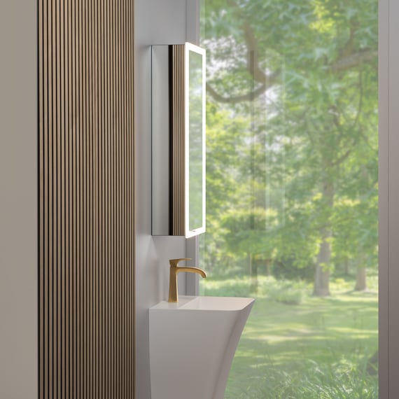 rivea Dia mirror cabinet W: 40 cm with 1 door, hinged right, with all ...