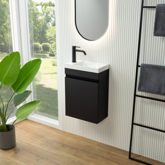 Lave-mains rivea Picabo avec meuble sous-lave-mains Dia à 1 porte ...