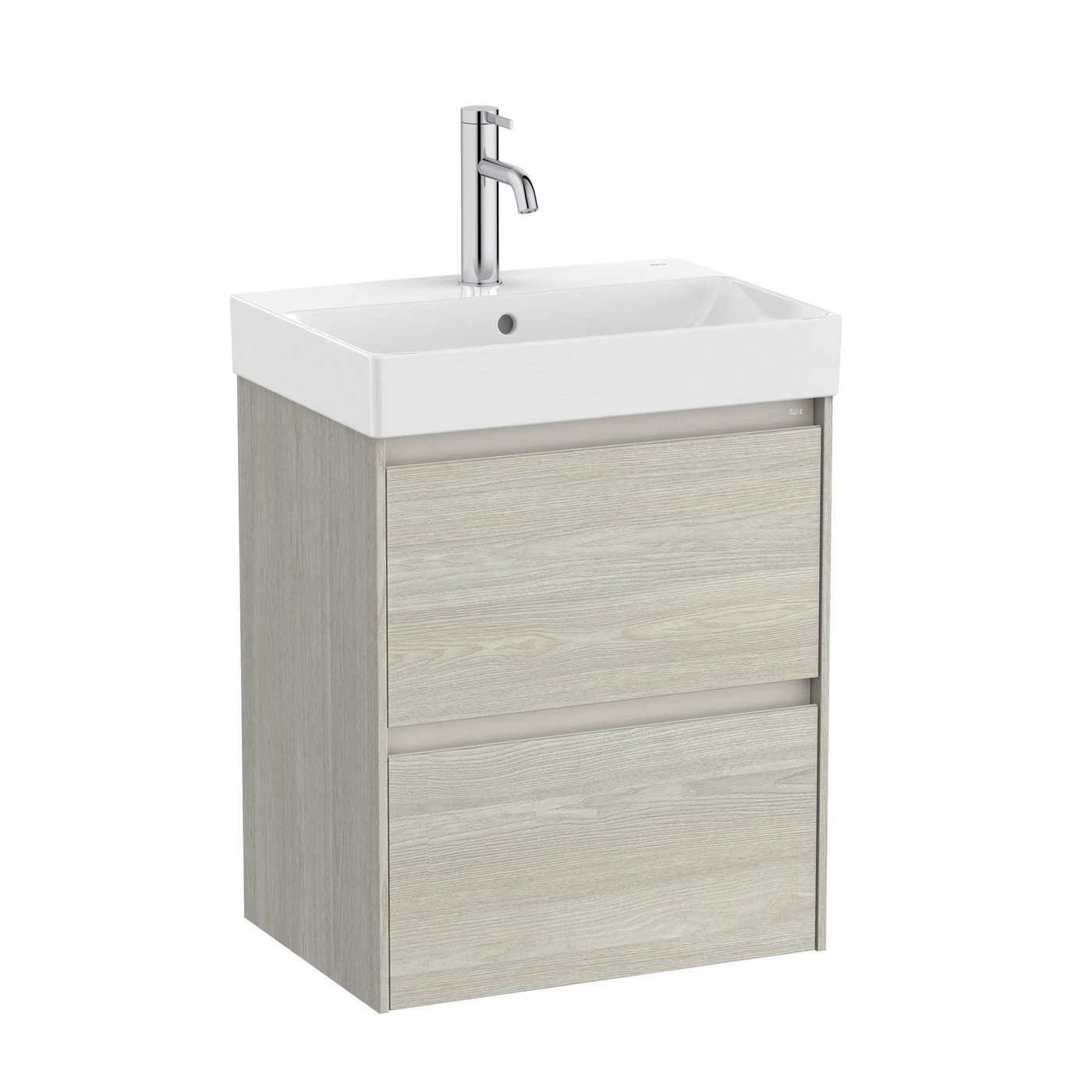 Roca Ona vanity unit with cloakroom washbasin, 2 pull-out compartments ...