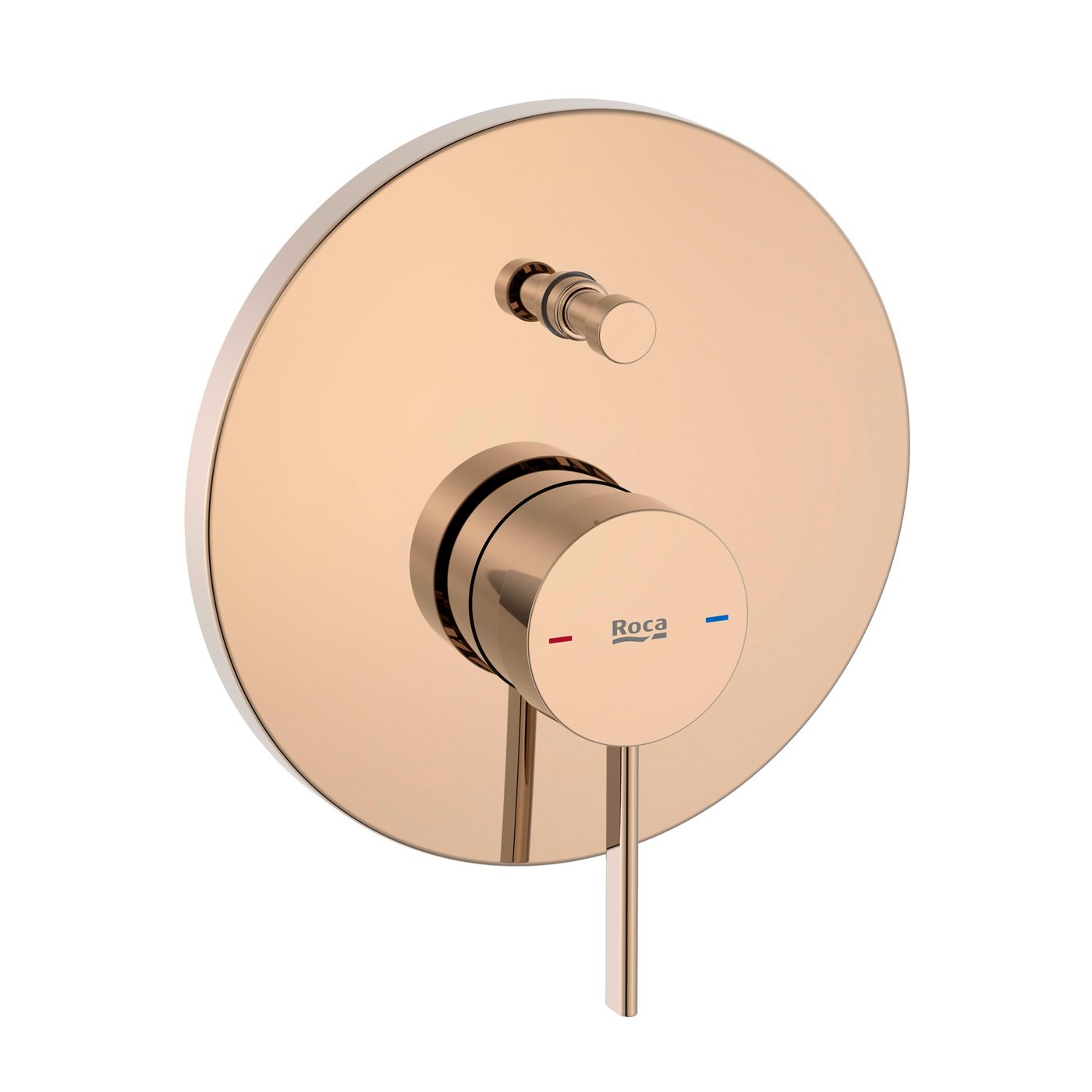 Roca Ona concealed bath fitting, single-lever mixer rose gold ...