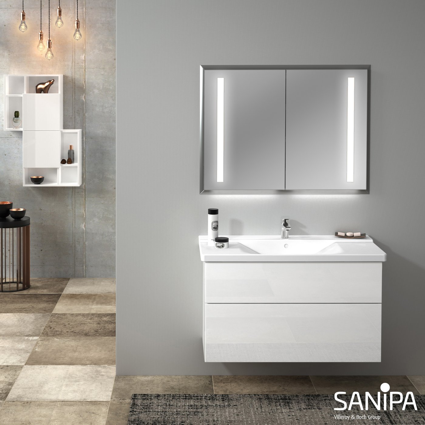 Sanipa 3way Waschtischunterschrank mit 2 Auszügen für P3 Comforts linde ...