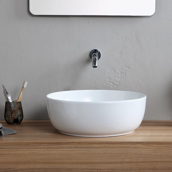 Scarabeo Glam countertop washbasin white - 1807 | REUTER