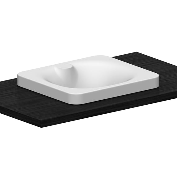 Scarabeo Fuji drop-in basin with BioKer, white - 6013BK | REUTER
