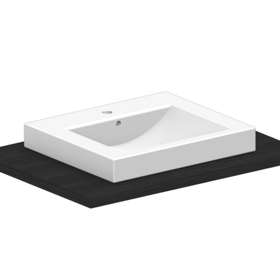 Scarabeo Square drop-in basin white - 8025A | REUTER