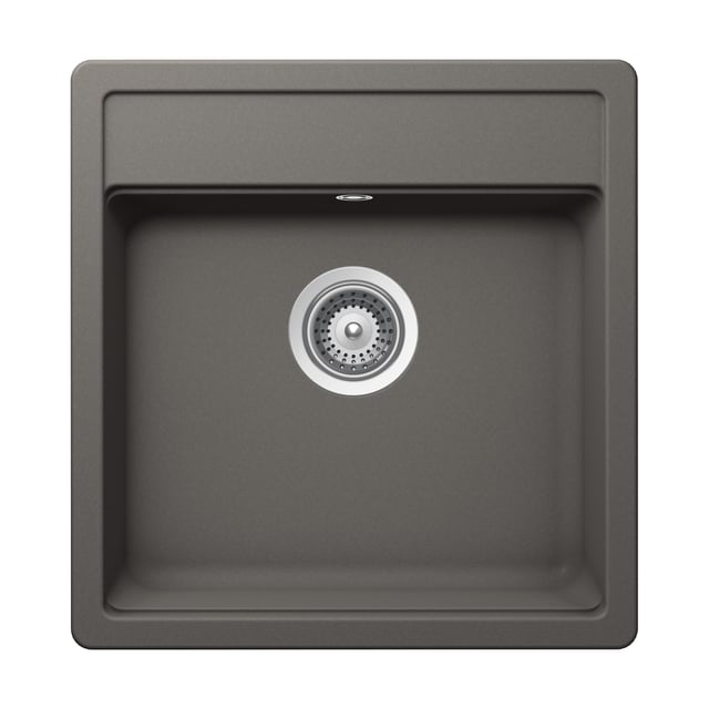 Schock Mono kitchen sink with wooden chopping board, silverstone ...