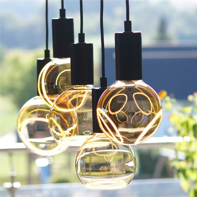 Segula Illusion LED lamp with smoky base G95 E27, 2200 K, 5 W dimmable ...