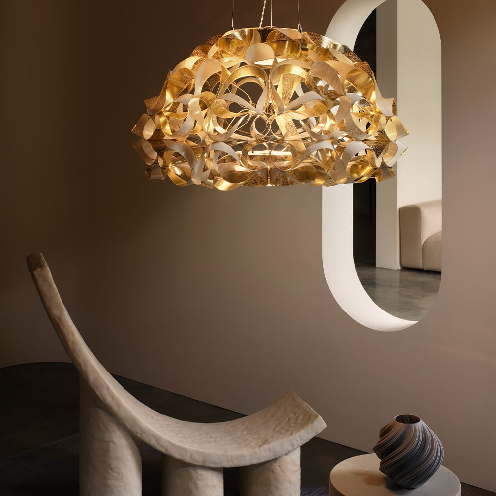 Slamp Quantica Pendelleuchte, E27 dimmbar, gold - QUASL00GLD01T00000EU ...
