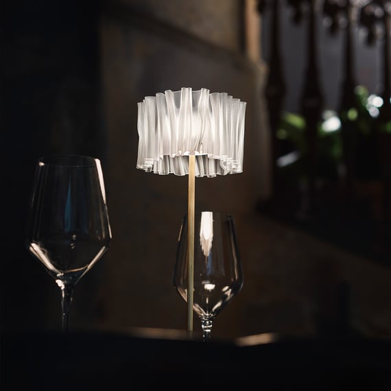 Slamp Accordéon rechargeable table lamp, LED dimmable, white ...