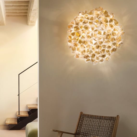 Slamp Clizia Mama Non Mama ceiling light, E14 gold/transparent ...