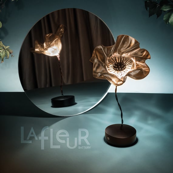 Slamp Lafleur rechargeable table lamp, LED dimmable, translucent ...