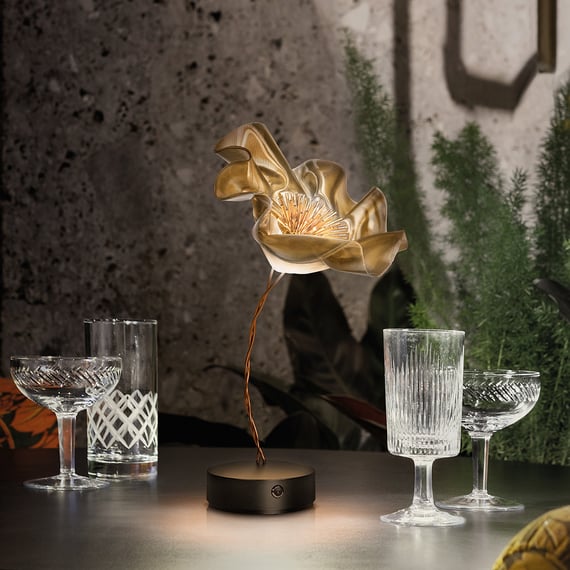 Slamp Lafleur rechargeable table lamp, LED dimmable, translucent ...