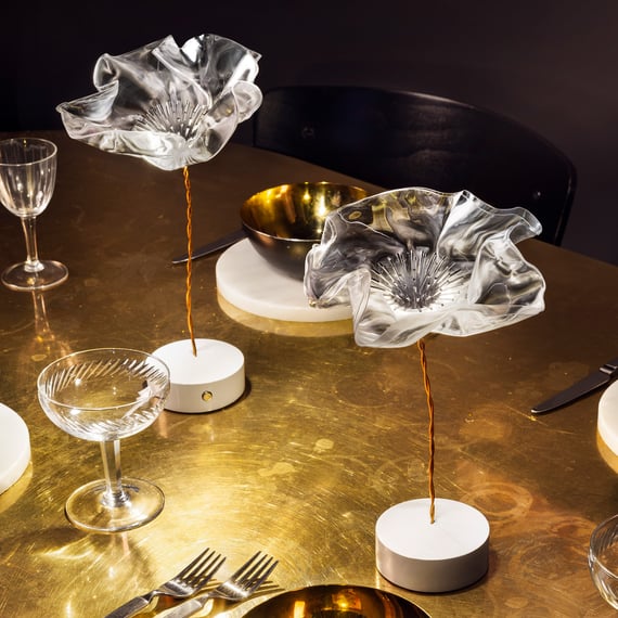 Slamp Lafleur rechargeable table lamp, LED translucent ...