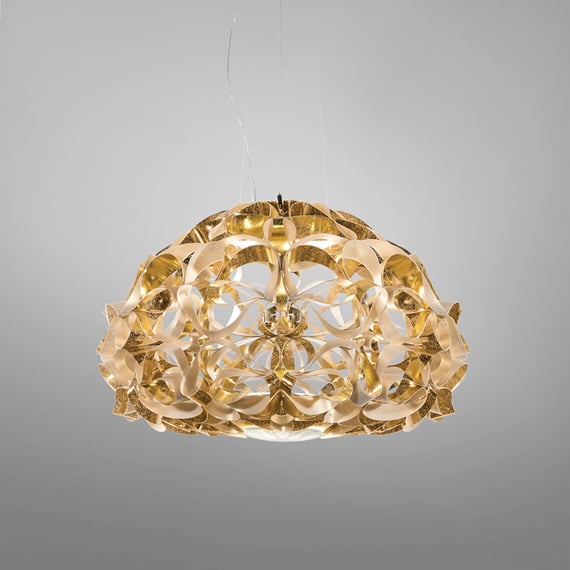 Slamp Quantica pendant light, E27 dimmable, gold - QUASL00GLD01T00000EU ...