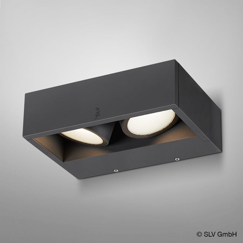 SLV Eskina Frame Double Wandleuchte, LED anthrazit - 1006314 | REUTER