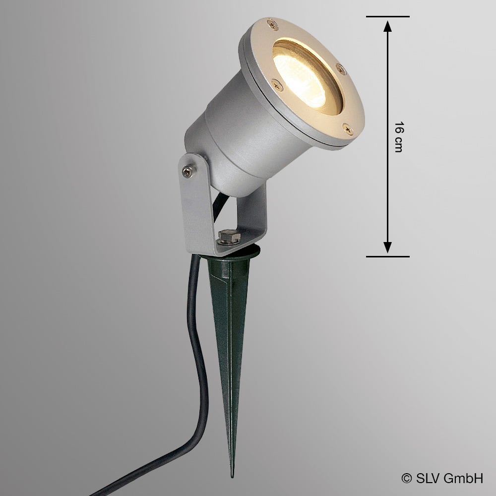 SLV Nautilus spotlight, GU10 dimmable, silver grey/black - 227418 | REUTER