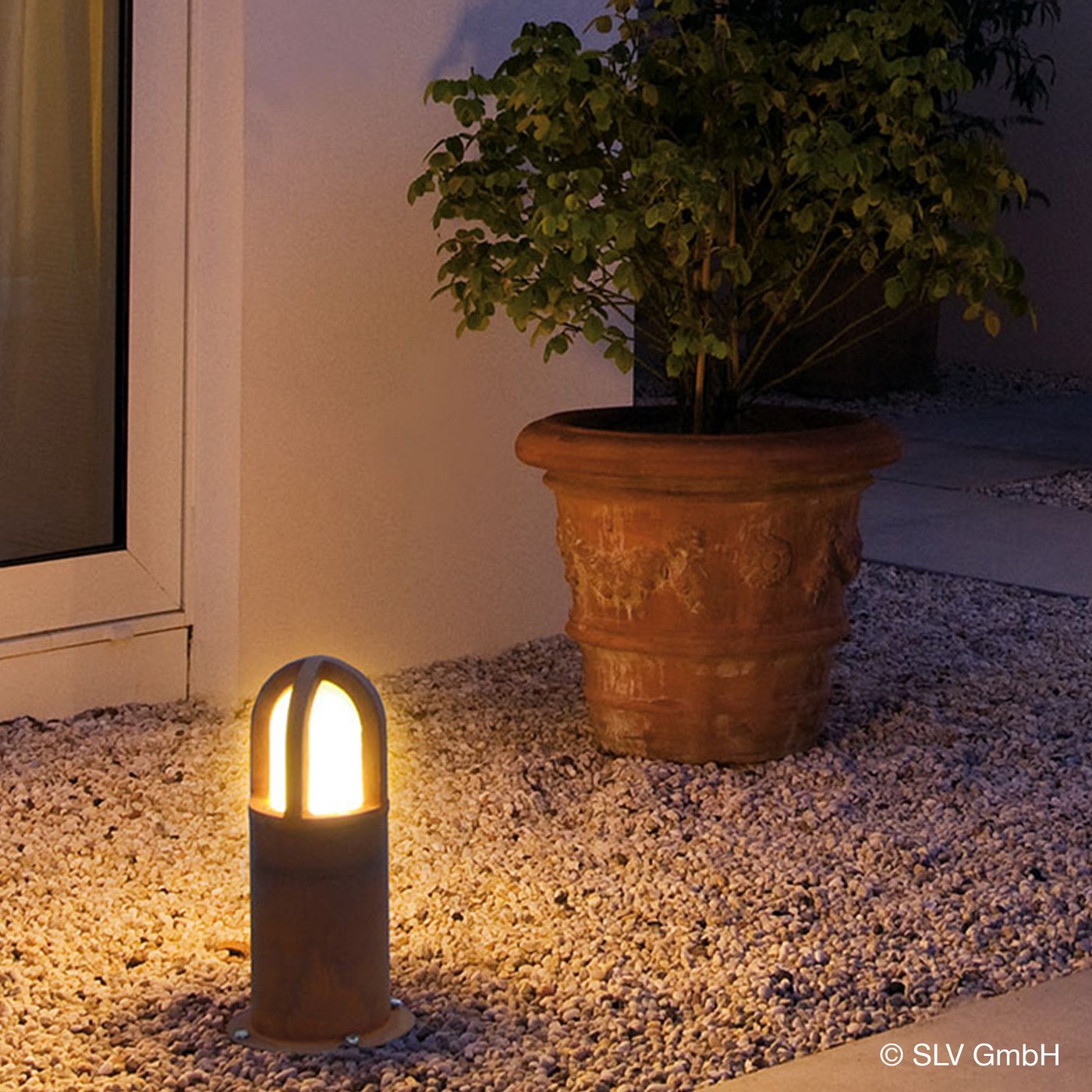 SLV Rusty Cone Borne lumineuse sur socle, E27 intensité lumineuse ...