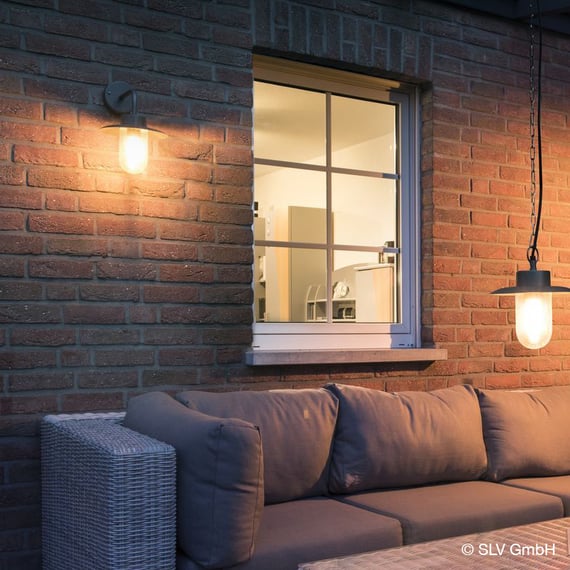 SLV Molat wall light, E27 dimmable, anthracite - 1000820 | REUTER