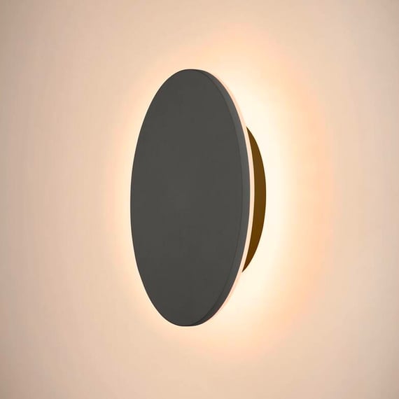 SLV D-Ring M wall light, LED black - 1007913 | REUTER