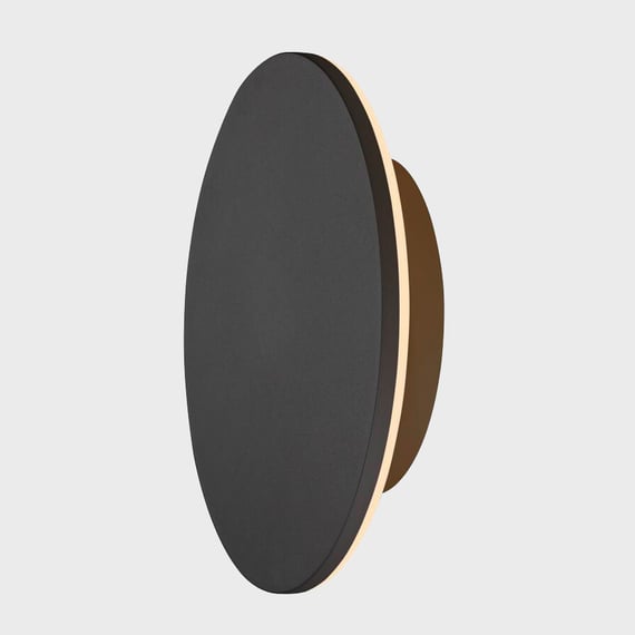 SLV D-Ring M wall light, LED black - 1007913 | REUTER