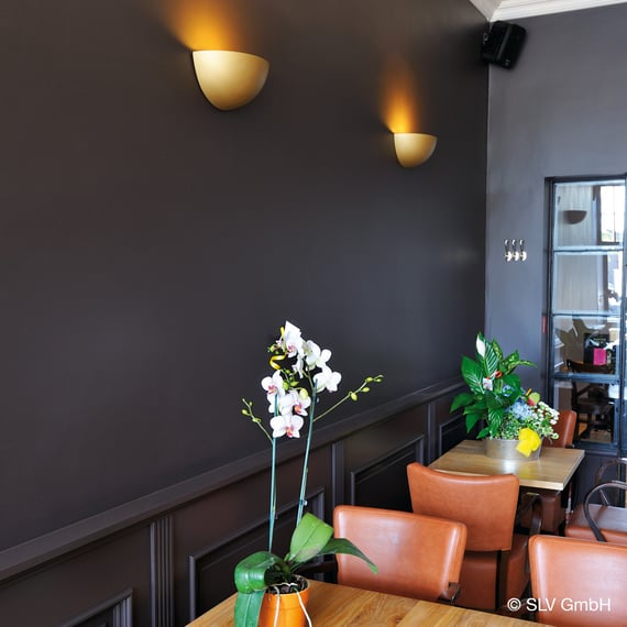 SLV Plastra wall light, E14 dimmable, white - 148013 | REUTER