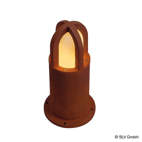 SLV Rusty COne Borne lumineuse sur socle, E27 satiné - 229431 | REUTER