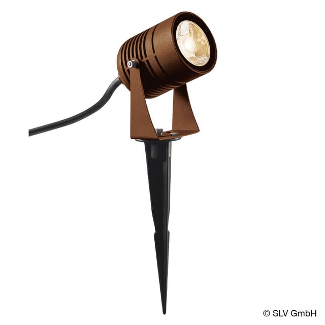 SLV Spike spotlight, LED rust - 1002203 | REUTER