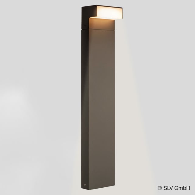 SLV L-Line Out bollard light, LED anthracite/satin - 1003538 | REUTER