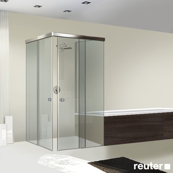 Sprinz Tansa sliding door, with fixed panel, with side panel, for ...