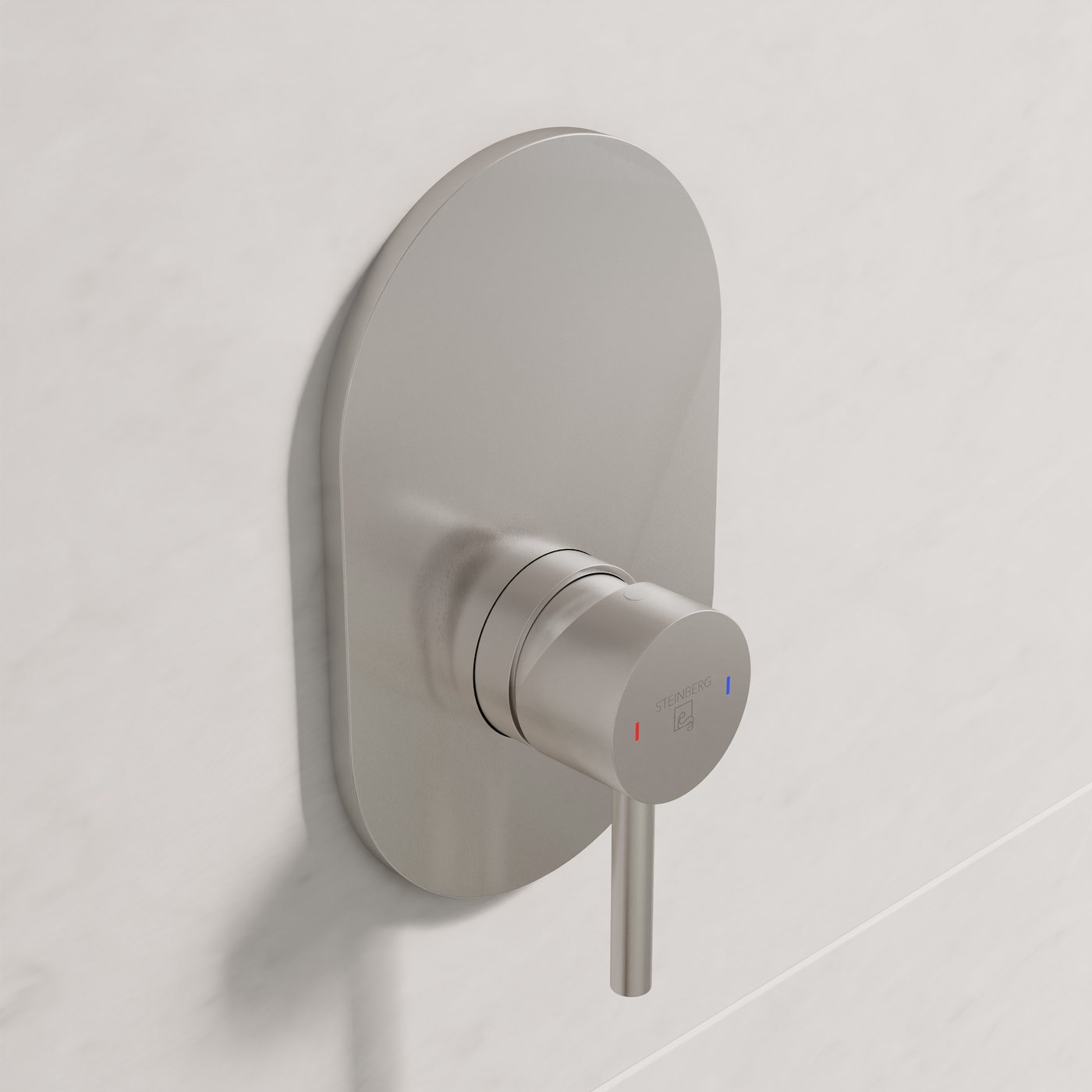 Steinberg 100 concealed shower fitting with mixer brushed nickel - 100 ...
