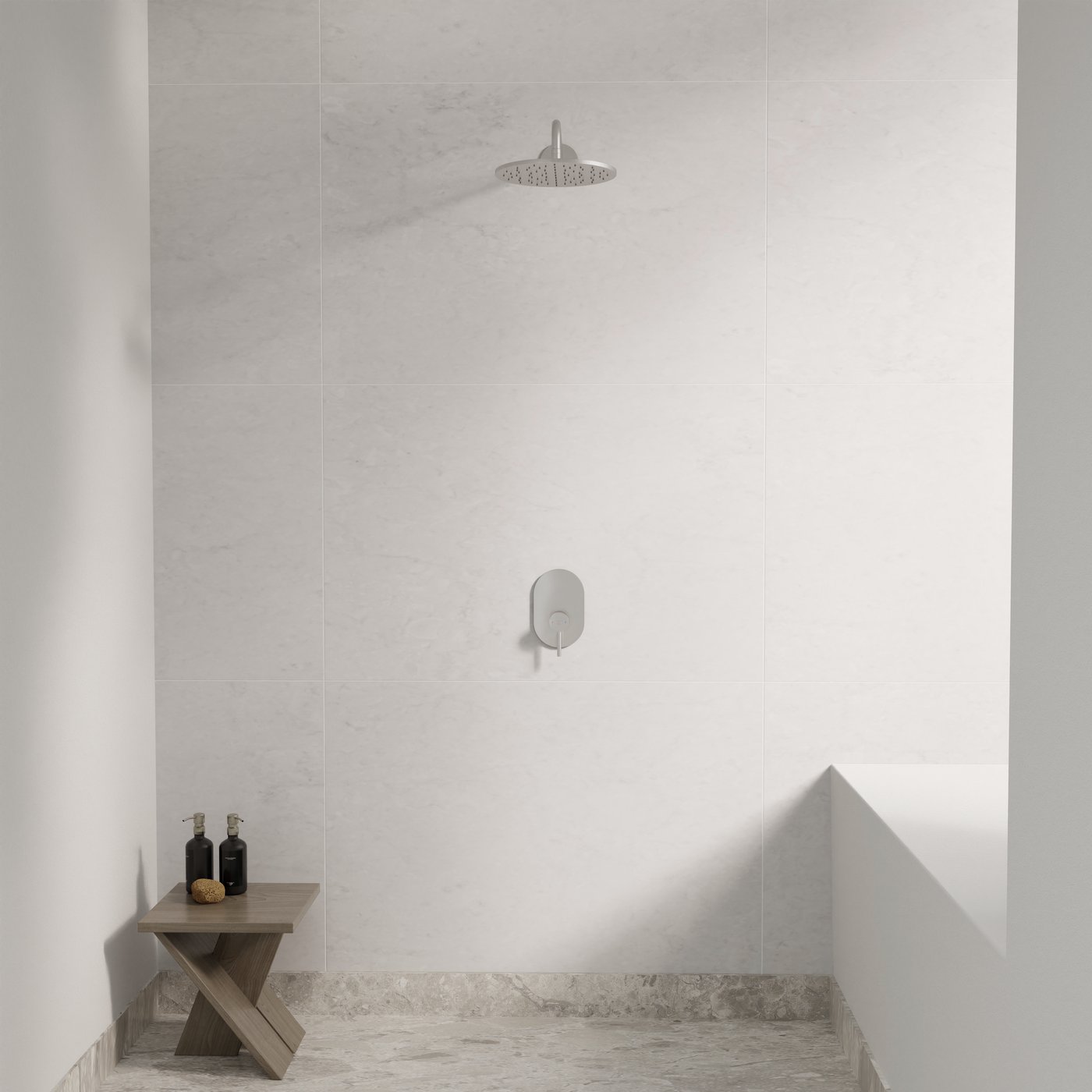 Steinberg 100 concealed shower fitting with mixer brushed nickel - 100 ...