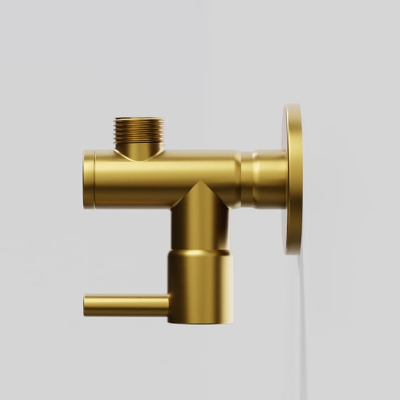Steinberg Universal angle valve, 1/2" x 3/8" brushed gold - 100 1640 BG ...