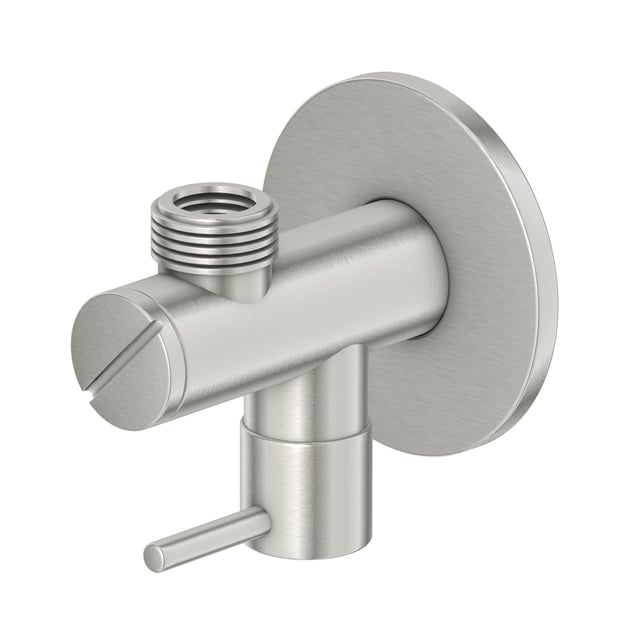 Steinberg Universal angle valve, 1/2" x 3/8" brushed nickel - 100 1640 ...