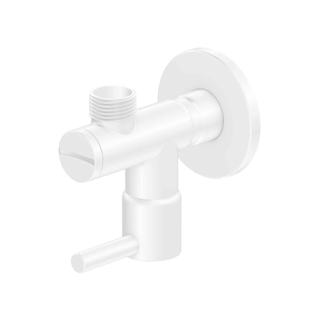 Steinberg Universal angle valve, 1/2" x 3/8" matt white - 100 1640 W ...