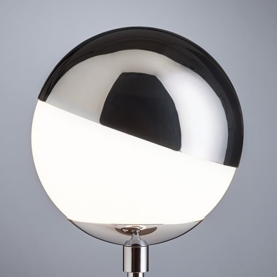 Tecnolumen SF 28 table lamp, E27 polished aluminium/opaline - SF28 | REUTER
