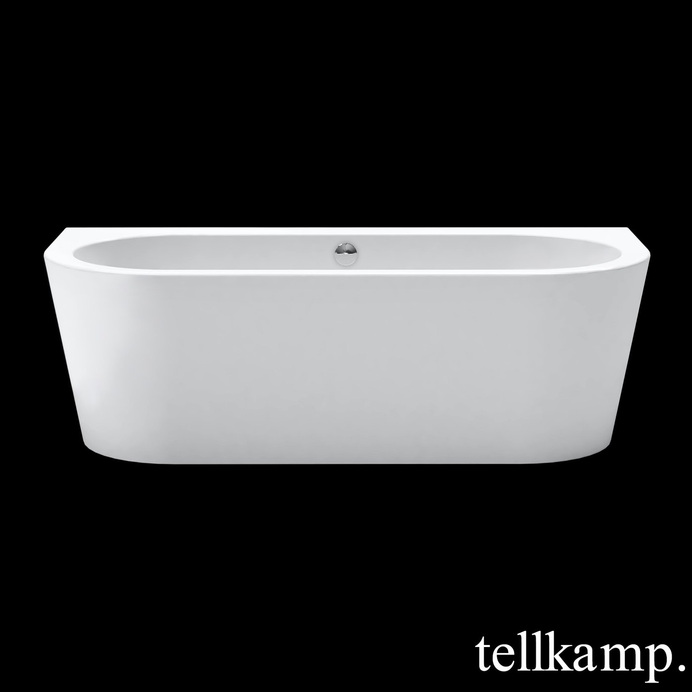 Tellkamp Solitär Wall back-to-wall whirlbath with panelling matt white ...