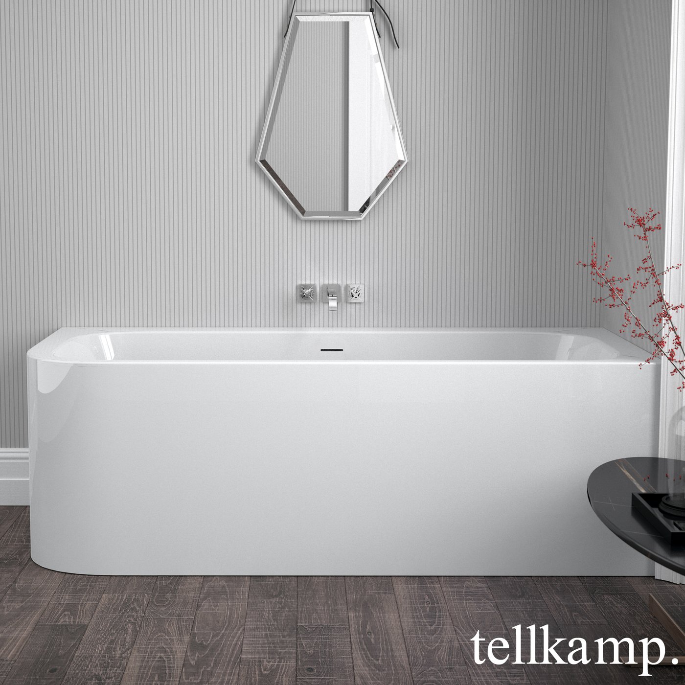 Tellkamp Thela corner whirlbath with panelling white gloss - W100-247 ...