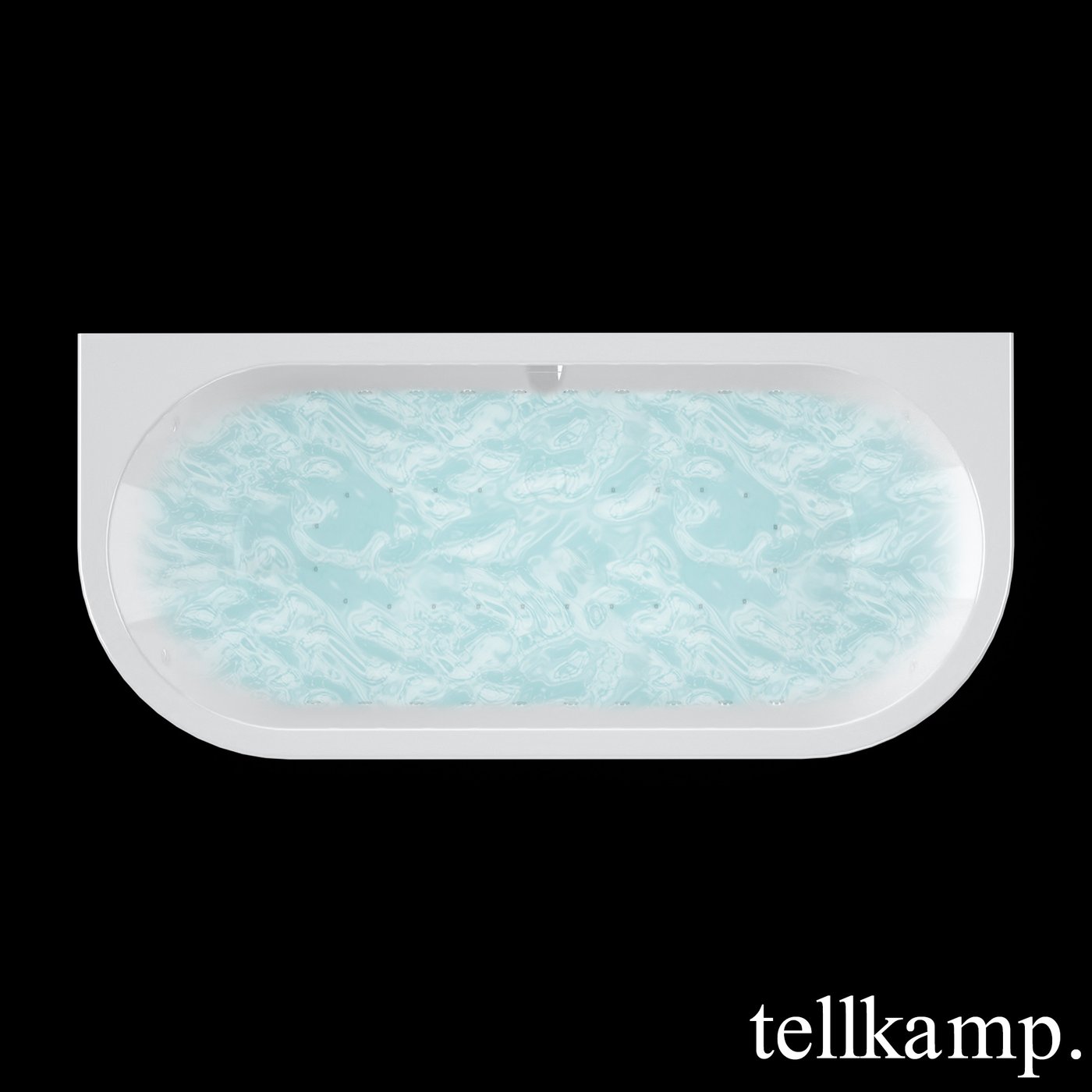 Tellkamp Solitär Wall Vorwand-Whirlwanne mit Verkleidung weiß glanz ...