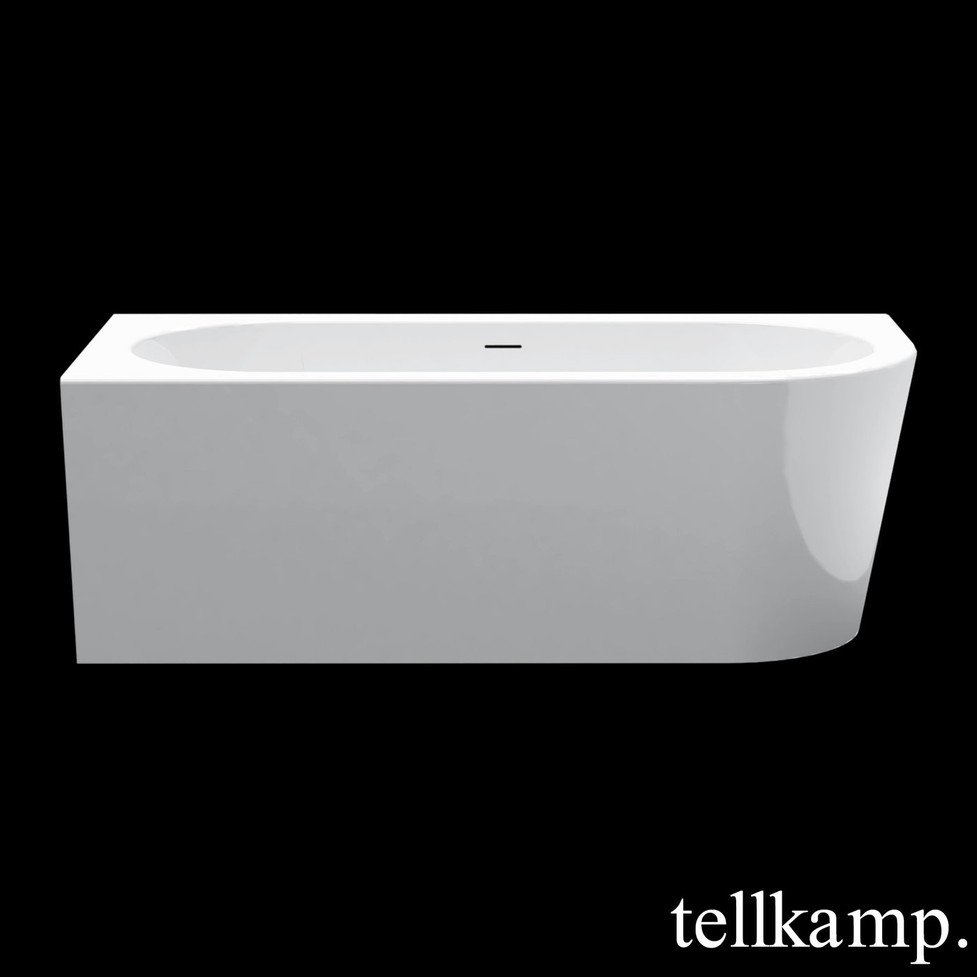 Tellkamp Pio corner whirlbath with panelling white gloss, panel white ...