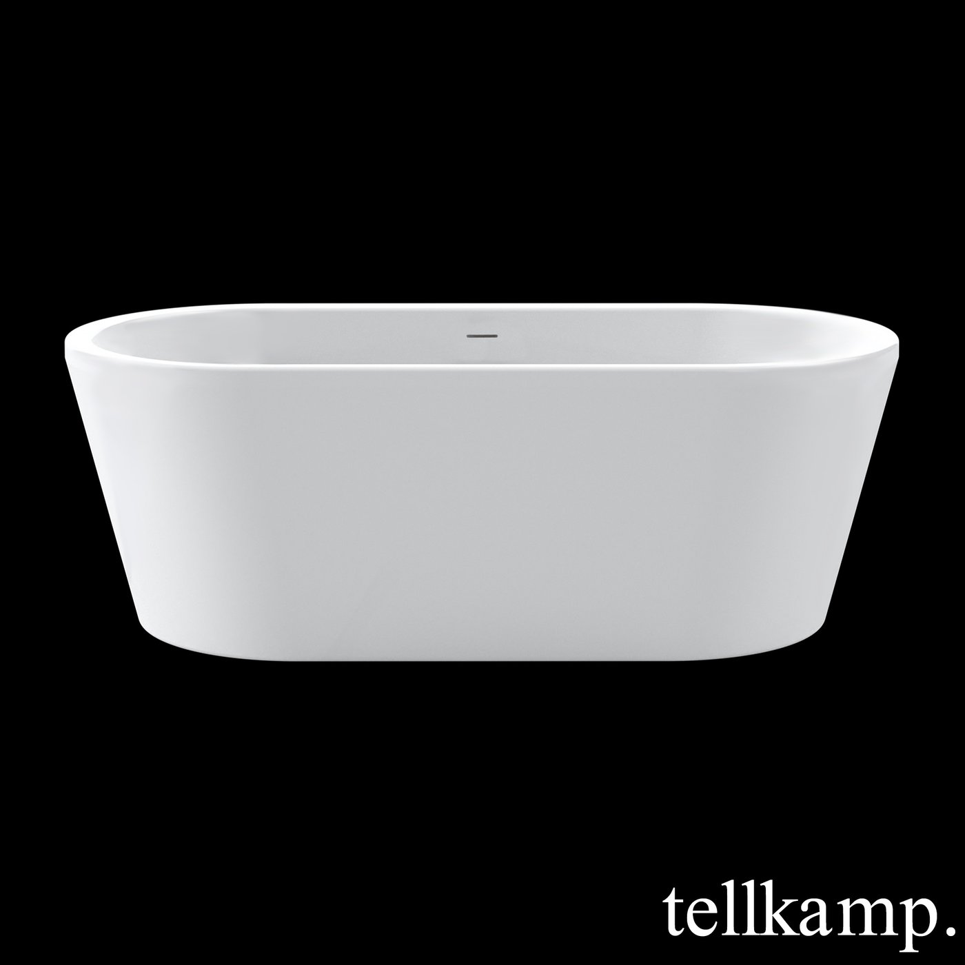 Tellkamp Easy freestanding oval whirlbath matt white, panel matt white ...