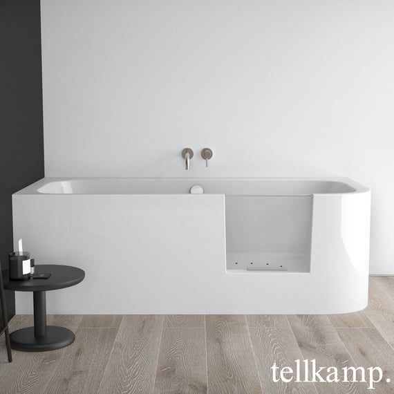 Tellkamp Salida R compact whirlbath with door, built-in white gloss ...