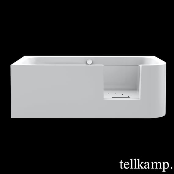 Tellkamp Salida R compact whirlbath with door, built-in white gloss ...