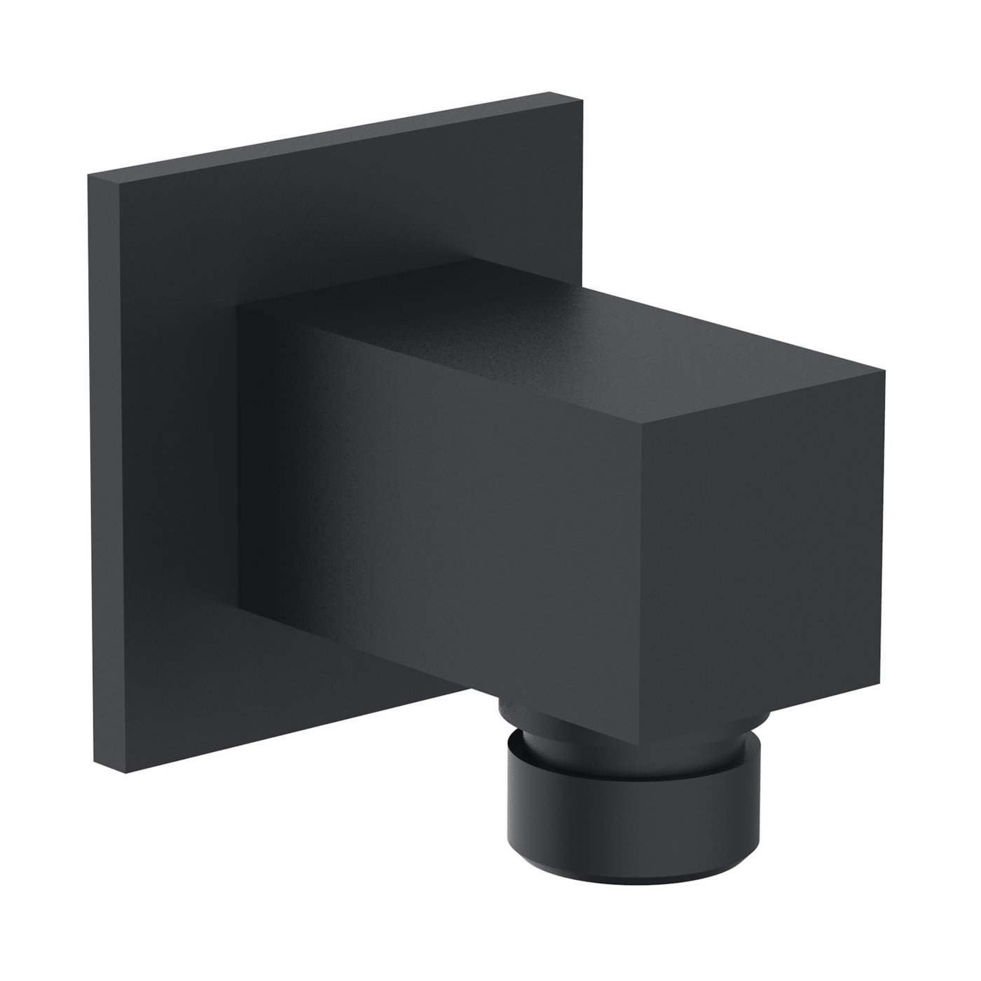 Teorema rectangular wall-elbow matt black - SC824BB | REUTER