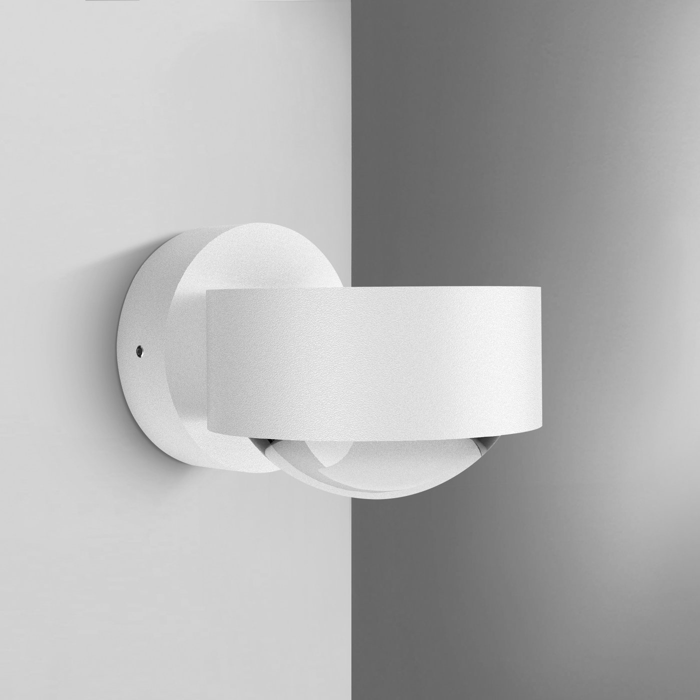 Top Light Puk Mini Outdoor wall light, LED dimmable, matt white - 2 ...