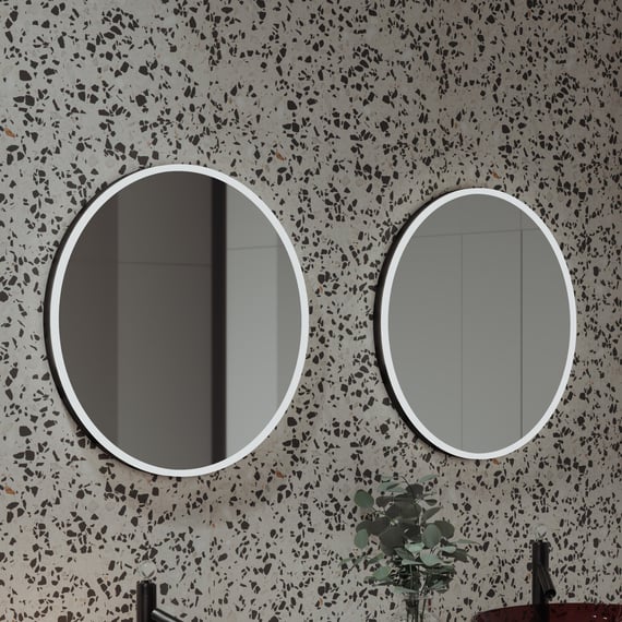 Top Light Frame Circle mirror, with lighting Ø 80 cm champagne - 34 ...