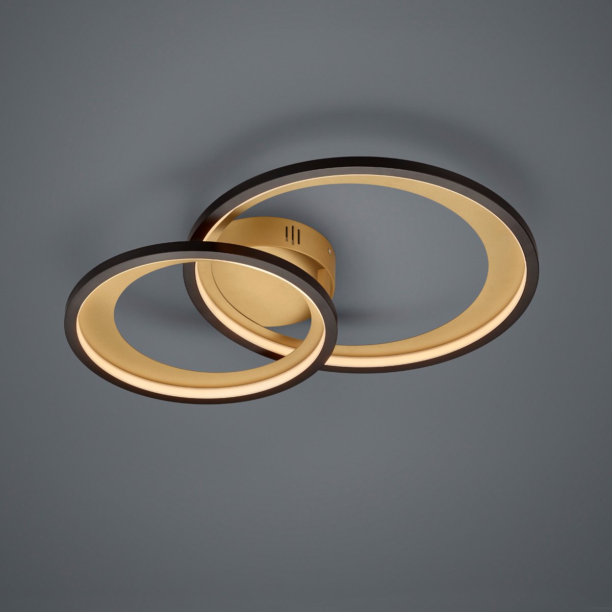 TRIO Leuchten Granada ceiling light, LED dimmable, black - 673810232 ...