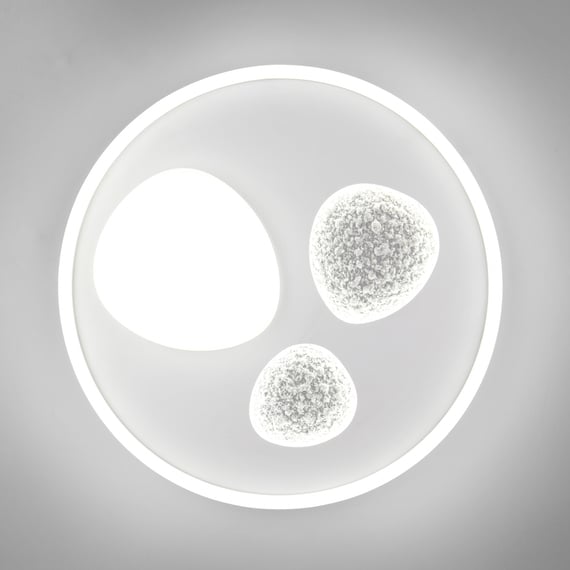 TRIO Leuchten Pebble ceiling light, LED dimmable, white - 643110131 ...