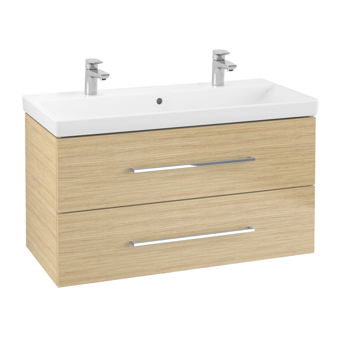 Villeroy & Boch Avento vanity unit with double washbasin, 2 pull-out ...