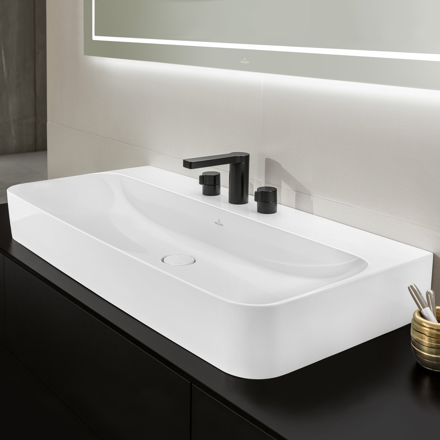Villeroy & Boch Finion Wandwaschtisch mit CeramicPlus, weiß - 41681HR1 ...